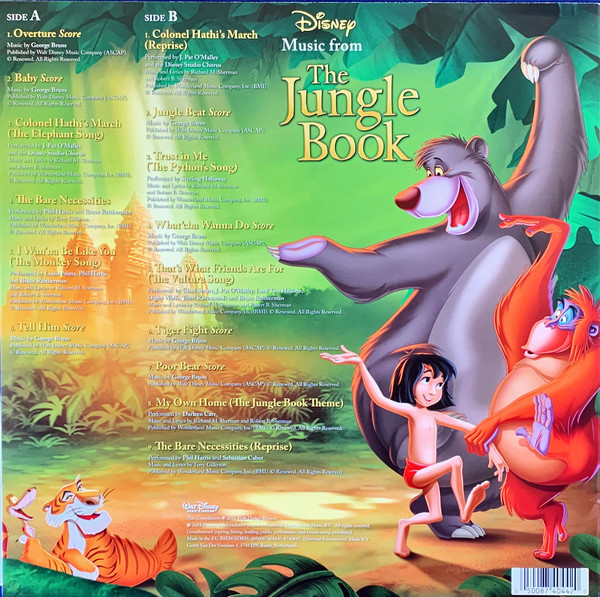 ost soundtrack music from the jungle book disney | Vinyl LP Covers ...
