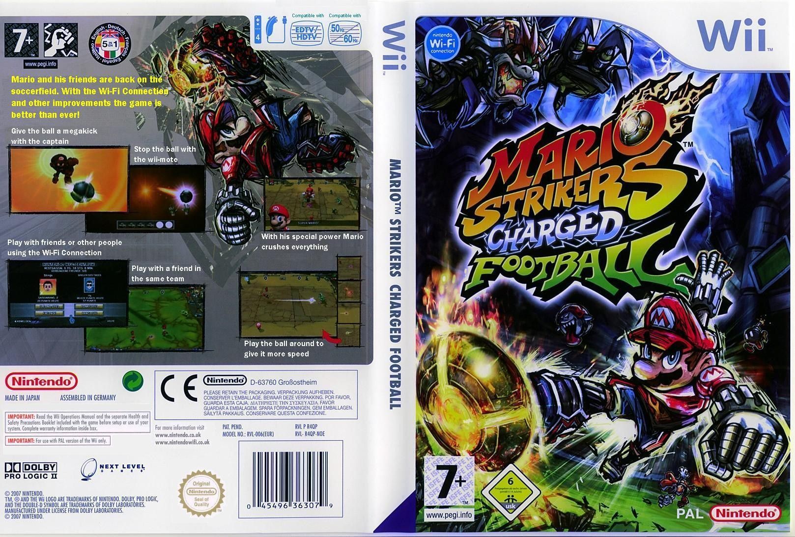 Mario Strikers Charged Football PAL Wii FULL CUSTOM | Wii Covers ... Mario Strikers Charged Football PAL Wii FULL CUSTOM | Wii Covers ...