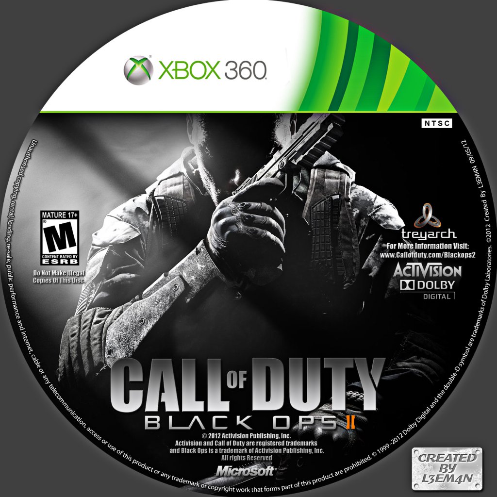 Call of Duty Black Ops II DVD NTSC Custom CD 001 | XBOX Covers | Cover ...