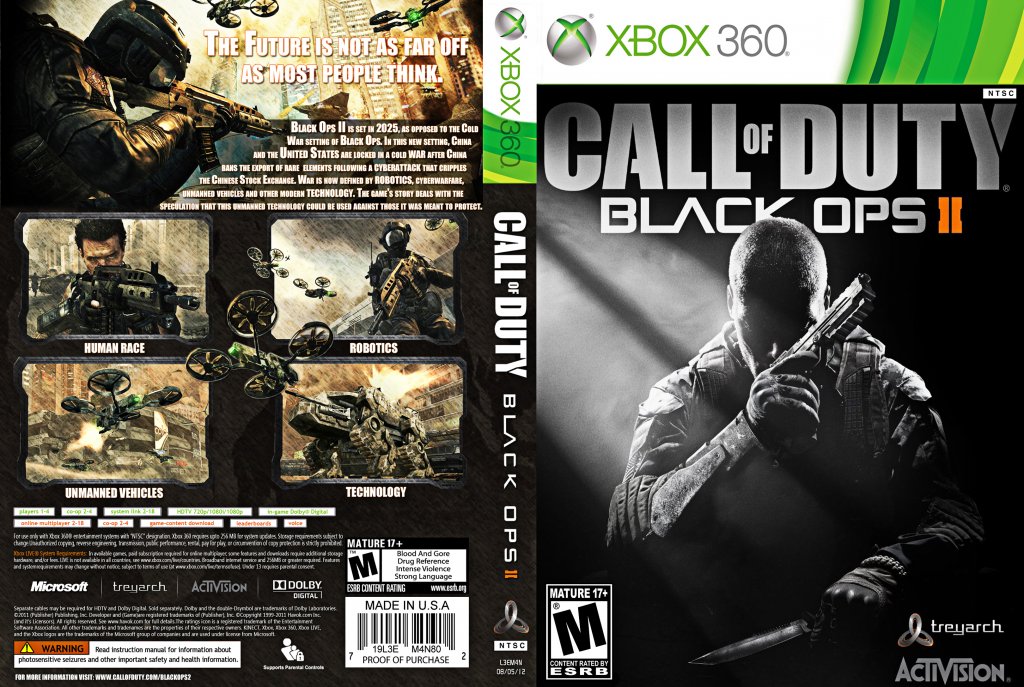 Call of Duty Black Ops II DVD NTSC Custom f | XBOX Covers | Cover ...
