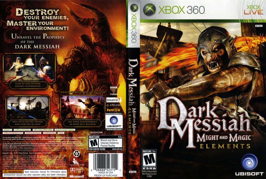Dark Messiah Might and Magic Elements DVD NTSC f | XBOX Covers | Cover ...