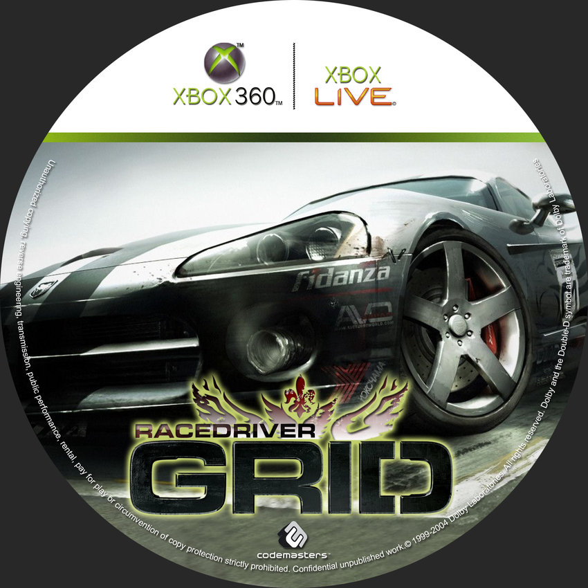 Race Drive Grid label RF 001 | XBOX Covers | Cover Century | Over 1.000 ...