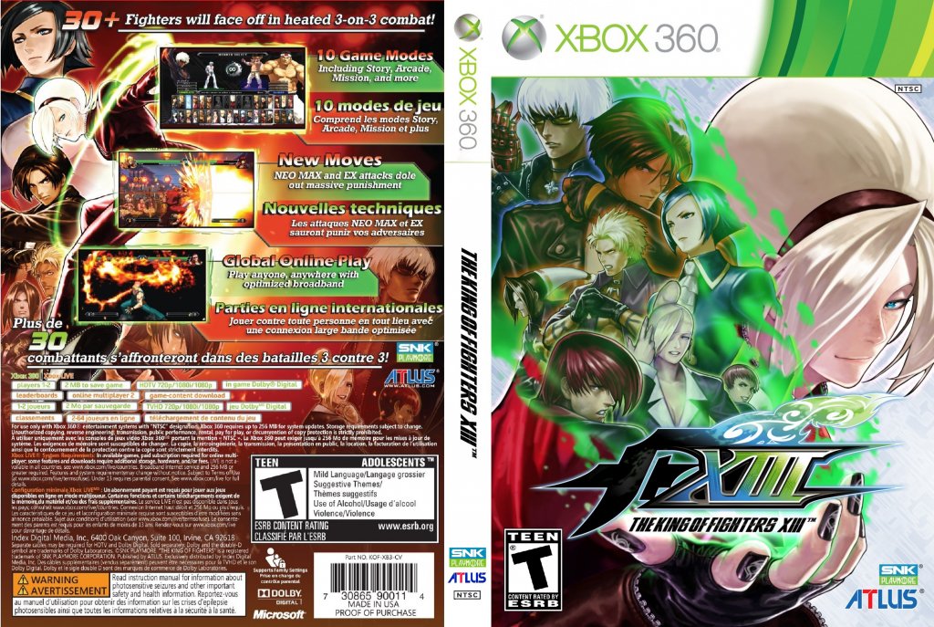 The King of Fighters XIII DVD NTSC Custom f | XBOX Covers | Cover ...