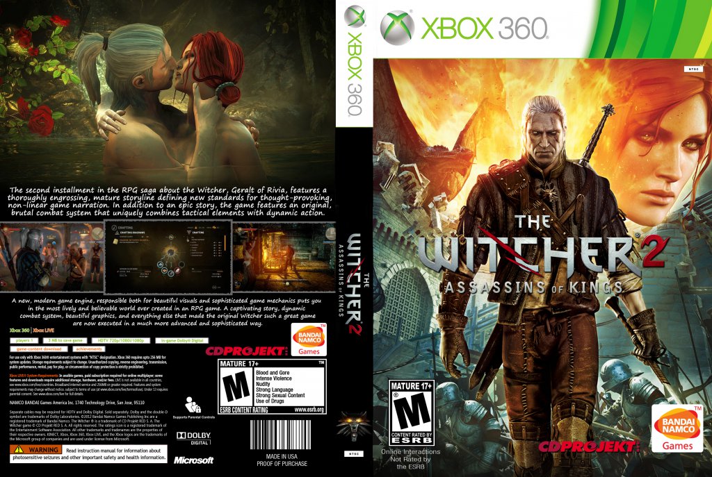 The Witcher 2 AoK Custom NTSC Box Cover1 001 | XBOX Covers | Cover ...